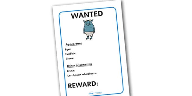 The Three Billy Goats Gruff Troll Wanted Posters