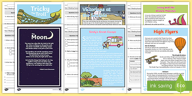 Reading Comprehension 2 Worksheets PDF - Twinkl Resources