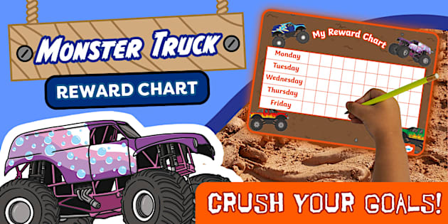 Monster Truck Reward Chart - Twinkl