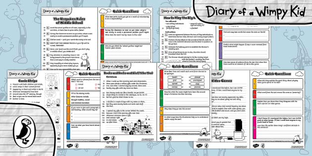 FREE! - Diary of a Wimpy Kid | 60-Second Reads | Puffin | Twinkl