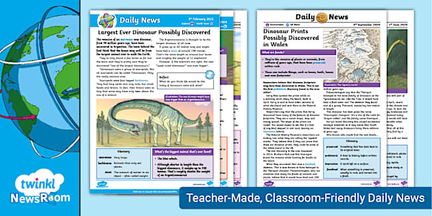 UKS2 Dinosaur NewsRoom Reading Pack (teacher made) - Twinkl