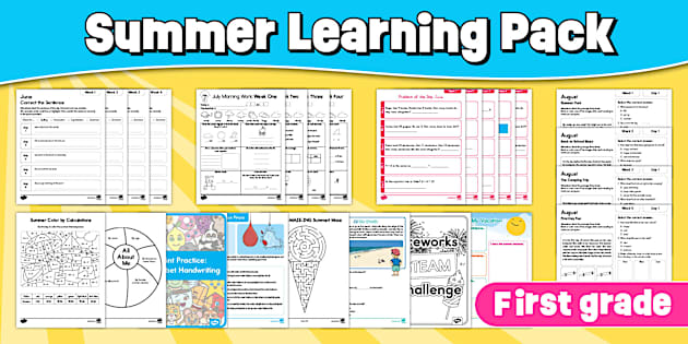 First Grade Summer Learning Pack | Review, Prep & Fun