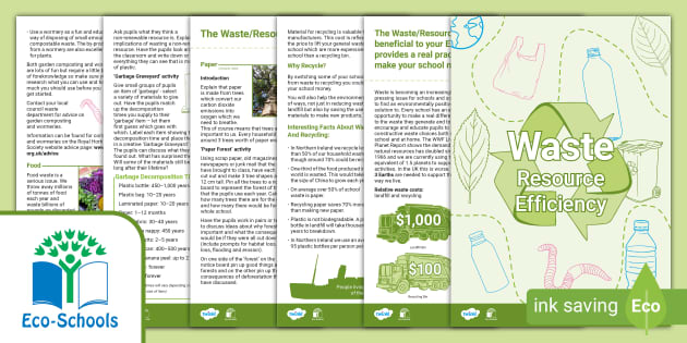 FREE! - Eco-Schools NI: Waste/Resource Efficiency Information Booklet FREE! - Eco-Schools NI: Waste/Resource Efficiency Information Booklet