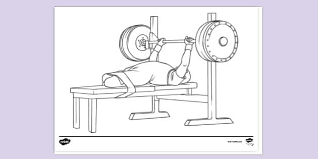 FREE! - Paralympic Powerlifter Colouring | Colouring Sheet