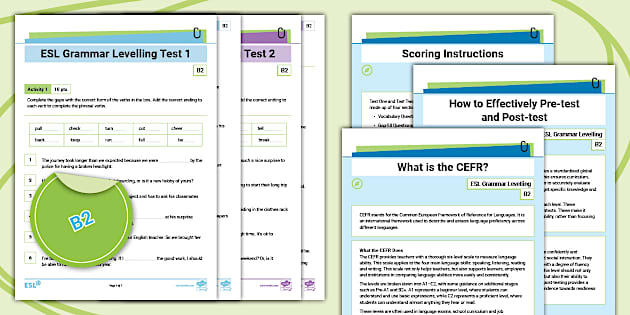 * NEW * ESL Grammar Levelling Test 1 [B2] (teacher made)