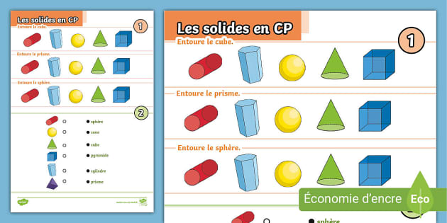 Les solides en CP (Lehrer gemacht) - Twinkl