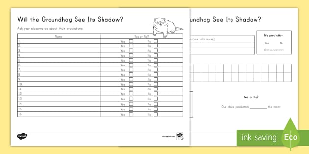 Groundhog Day Prediction Graph Activity (Teacher-Made)