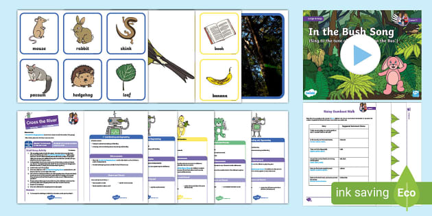 Level 1: Week 28: Weekly Lesson Pack: In the Bush - Twinkl
