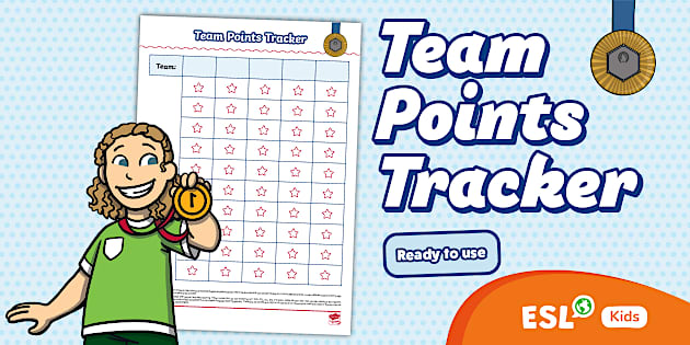 ESL Team Points Tracker for Kids (teacher made) - Twinkl