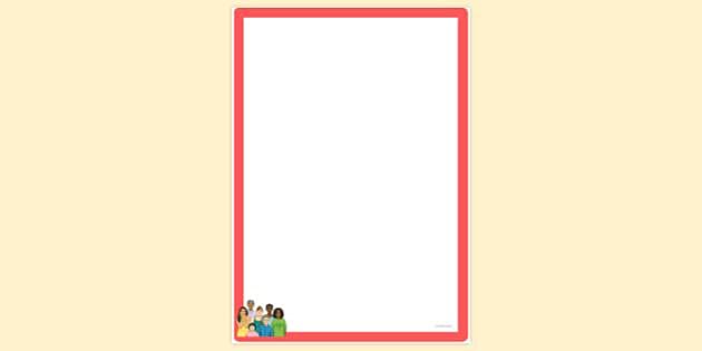 Simple Blank Spectators Page Border | Page Borders | Twinkl