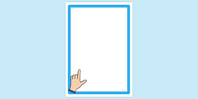 Simple Blank Finger Page Border | Twinkl (teacher made)