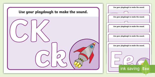 CK, E, U, R, H, B Playdough Mats (teacher made) - Twinkl