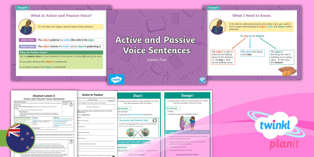 Level 3 Writing Structure Lesson 5: Sentences - Active and Passive Voice