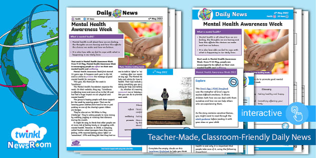 Mental Health Awareness Week UK - 2022 Reading Comprehension