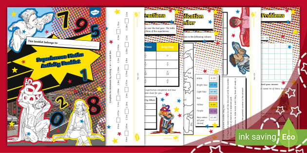 KS2 Superhero-Themed Maths Activity Booklet (Ages 7 - 9)