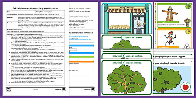 EYFS Representing Numbers Counting Apples Plan&Resources