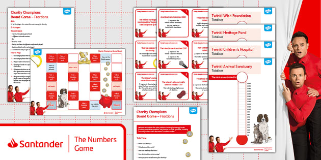 FREE! - 👉 Maths & Money: Charity Champions Board Game – Fractions [Y4]