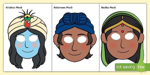 Krishna Masks - Religious Education - Hinduism - Twinkl