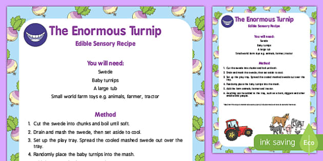 The Enormous Turnip Edible Sensory Recipe - Twinkl