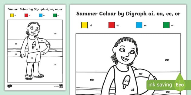 Summer Colour by Number 6, 7, 8, 9, 10 (teacher made)