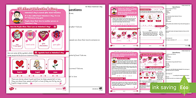 Valentine's Day Reading Comprehension | Primary Resource