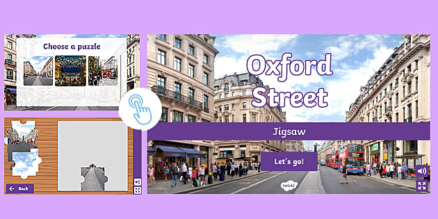 Oxford Street Interactive Jigsaw (teacher made) - Twinkl