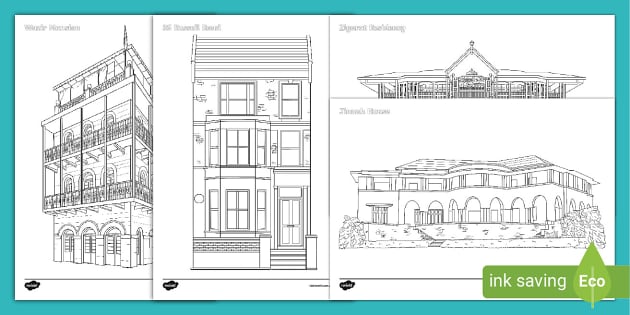 Houses in which Muhammad Ali Jinnah Lived Colouring Sheets