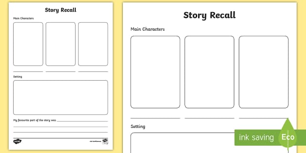 Story Recall Worksheet (teacher made)