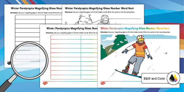 Winter Paralympics Word Hunt – Twinkl USA Resources