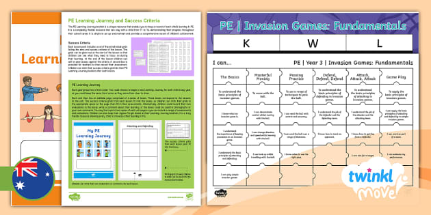 Move PE Year 3 Invasion Games Assessment Pack