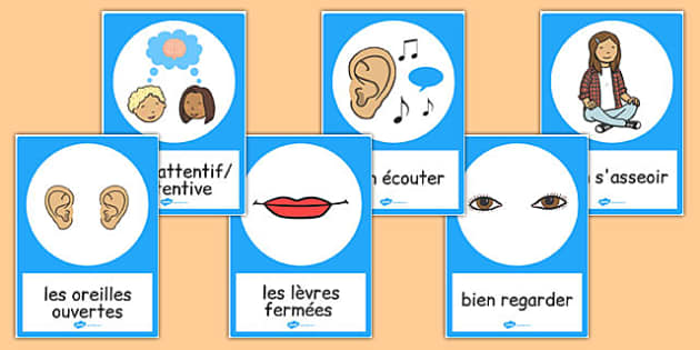 Good Listening Posters French (Hecho por educadores)