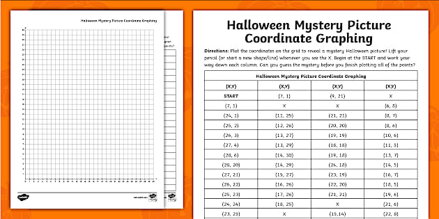 Halloween Coordinate Graphing Mystery Picture | Twinkl USA