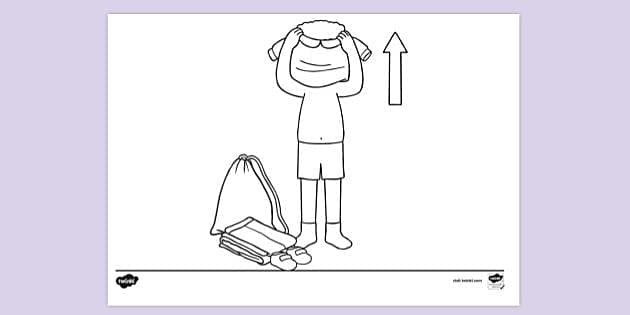 Boy Taking Off Shirt Colouring | Colouring Sheets - Twinkl