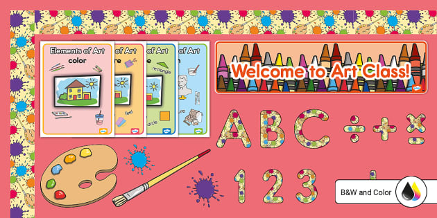 Art Class Bulletin Board Pack for K-2nd Grade (teacher made)