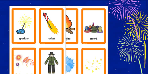 Bonfire Night Pairs Matching Game (teacher made)