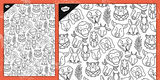 Feuille de coloriage : Les animaux - Twinkl