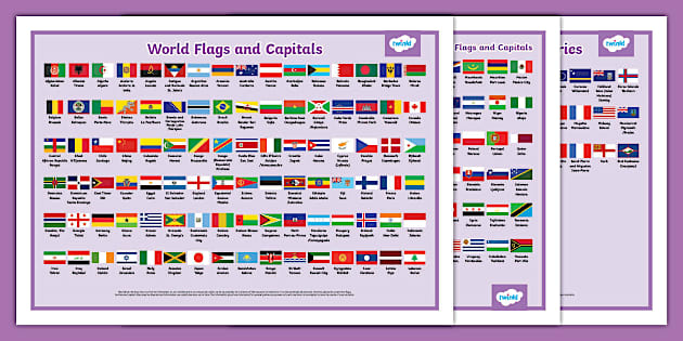 World Flag Poster (teacher made) - Twinkl