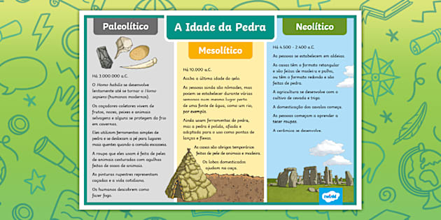 A Idade da Pedra - Pôster informativo