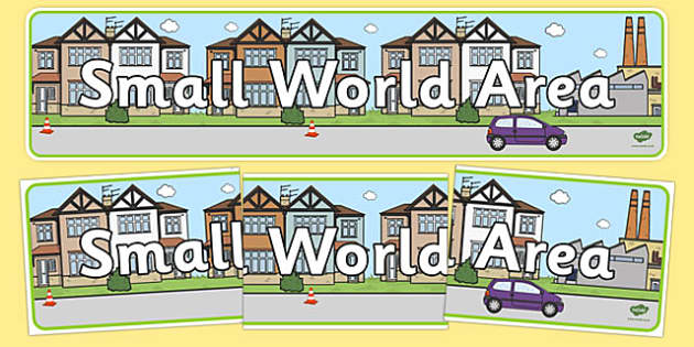 FREE! - 👉 Small World Area Sign (teacher made)