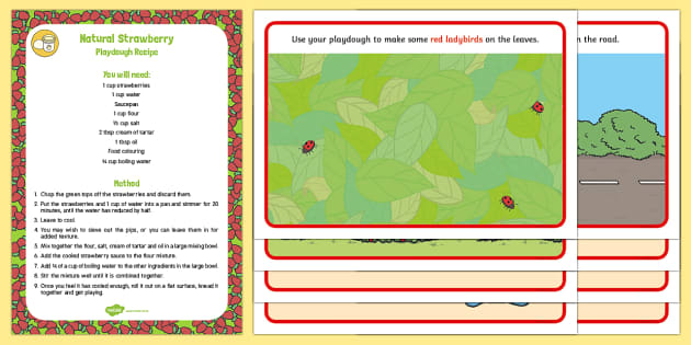 Red-Themed Playdough Recipe and Mat Pack (teacher made)