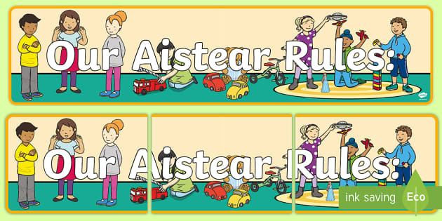 Our Aistear Rules Display Banner (Teacher-Made) - Twinkl