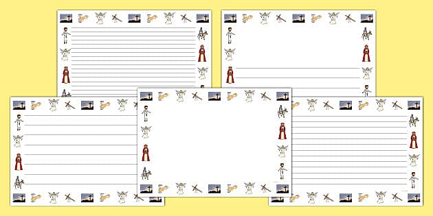 FREE! - The Easter Story Landscape Page Borders - Twinkl