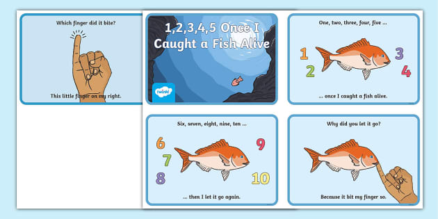 1,2,3,4,5 Once I Caught a Fish AliveSequencing (4 per A4)