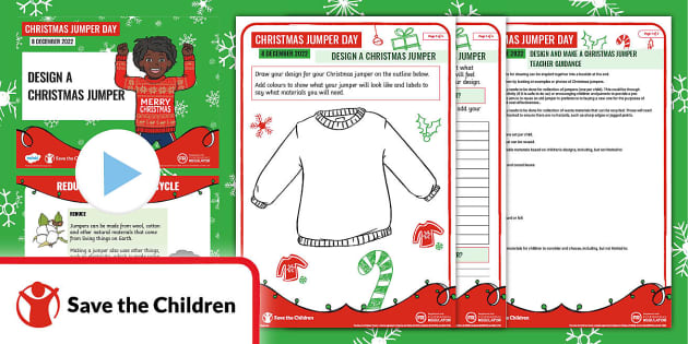 FREE! - Christmas Jumper Day - Design - Resource Pack - Primary