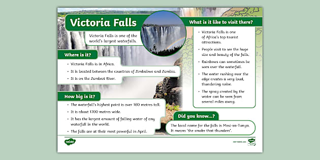 Victoria Falls Fact File - KS1 (Hecho por educadores)
