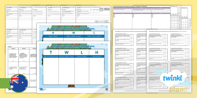 Foundation History Family and Celebrations Assessment Pack