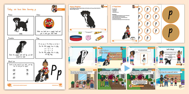 FREE! - NZ Phonics: Level 2: Week 1: Lesson 4: 'p' Phonics Sound