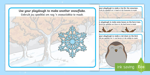 Winter Playdough Mats English/Afrikaans (teacher made)
