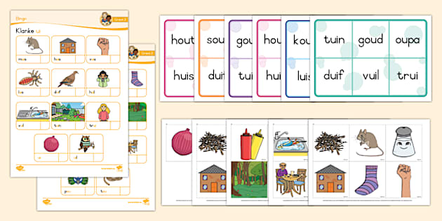 Graad 2 Klanke Drukbare Speletjie ui en ou - Twinkl