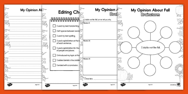 First Grade My Opinion About Fall Writing Prompt Activity First Grade My Opinion About Fall Writing Prompt Activity